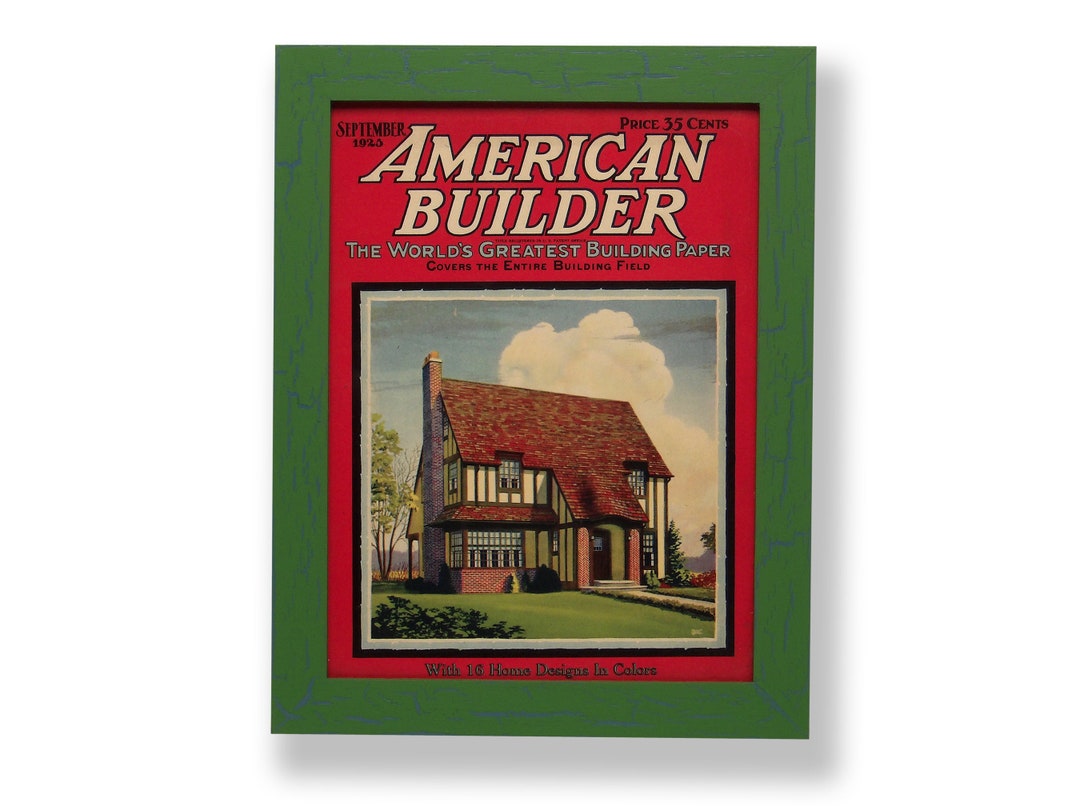 Framed Original 1925 American Builder Magazine Cover With One - Etsy