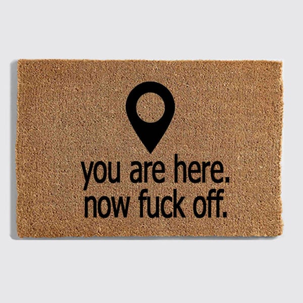 Rude Door Mat - Etsy