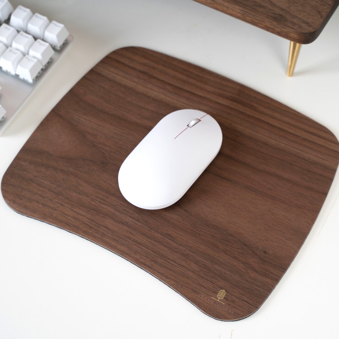 Walnut Wood Mouse Pad Mouse Mat Custom Mouse Mat for - Etsy