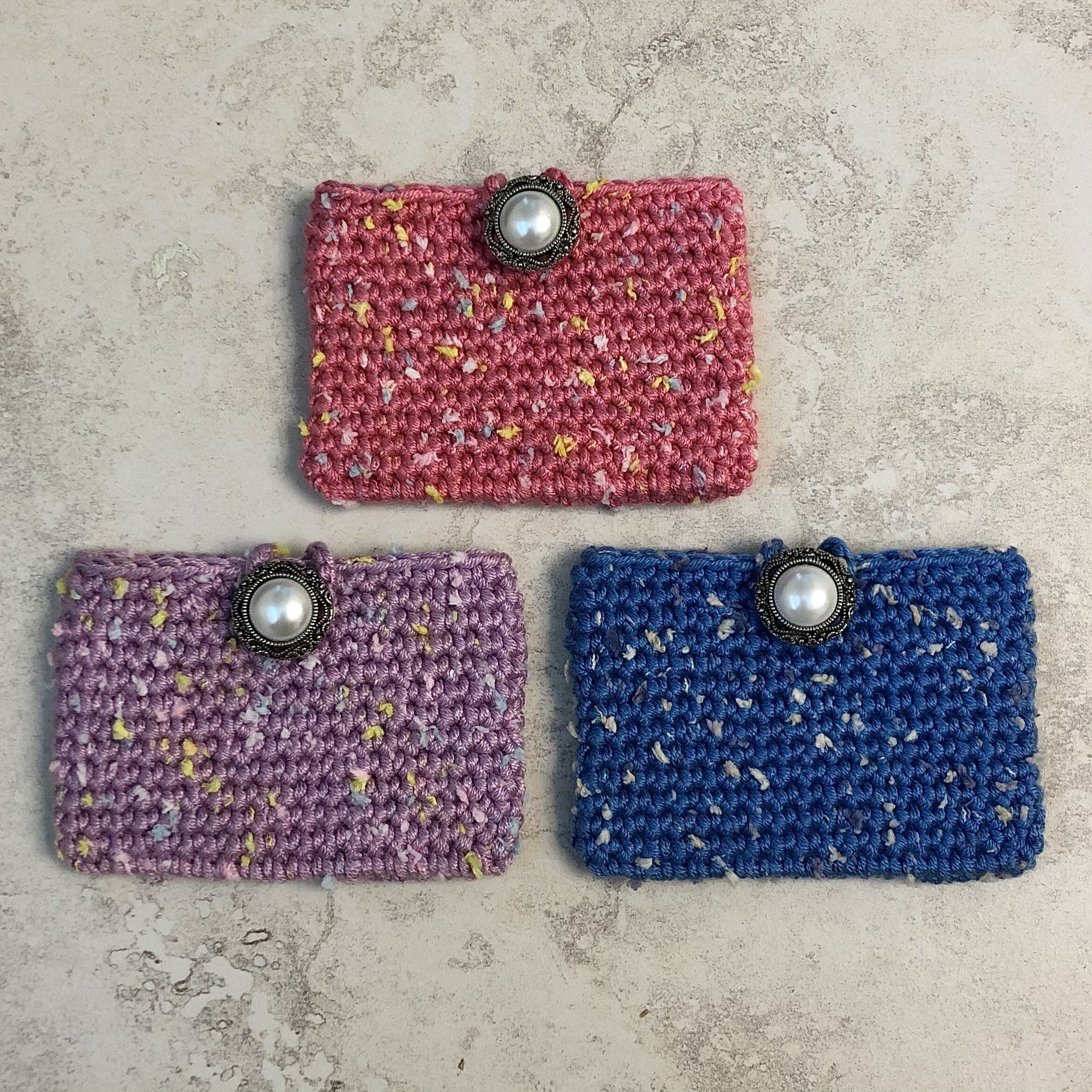 Tweed Pearl Button Wallet - Etsy