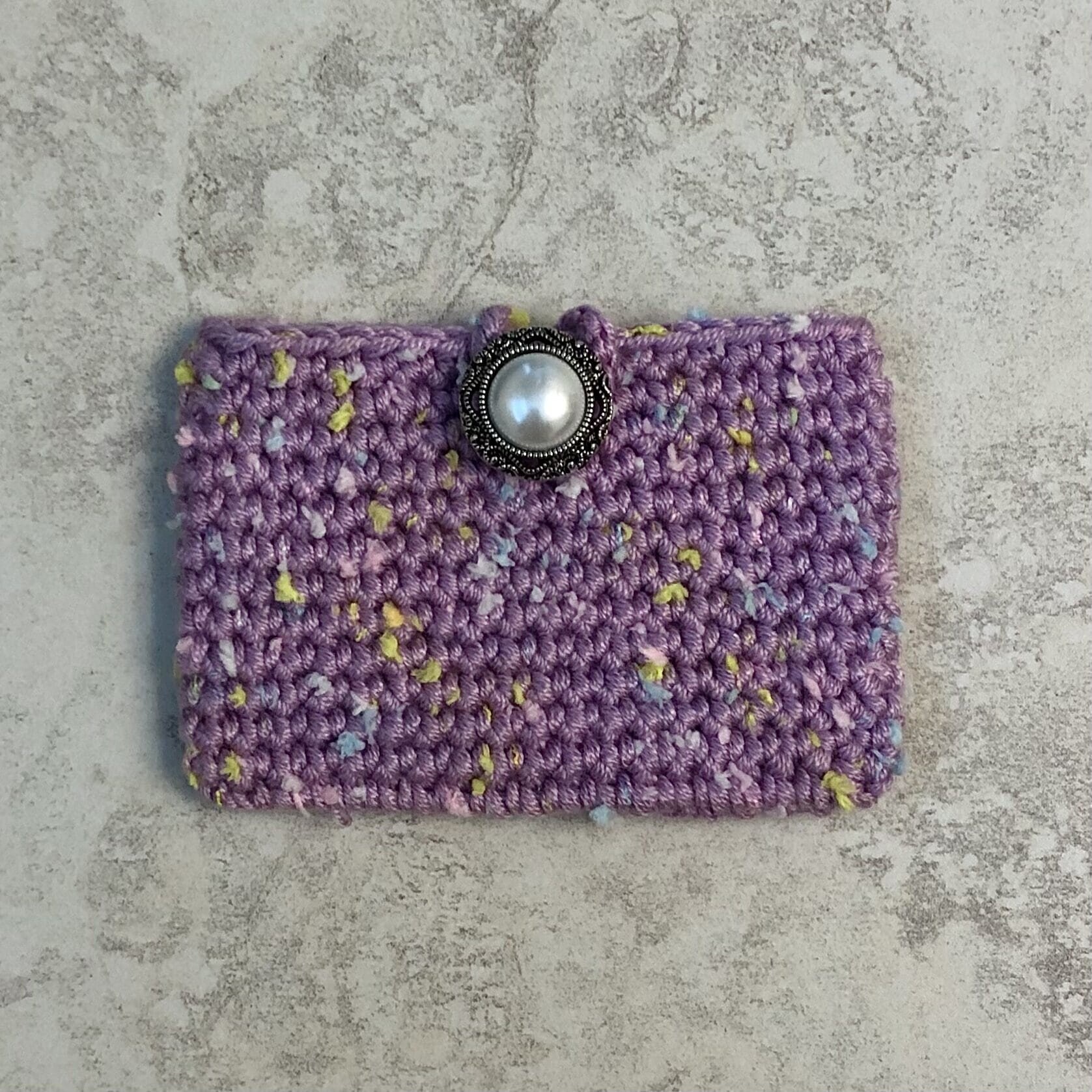 Tweed Pearl Button Wallet - Etsy
