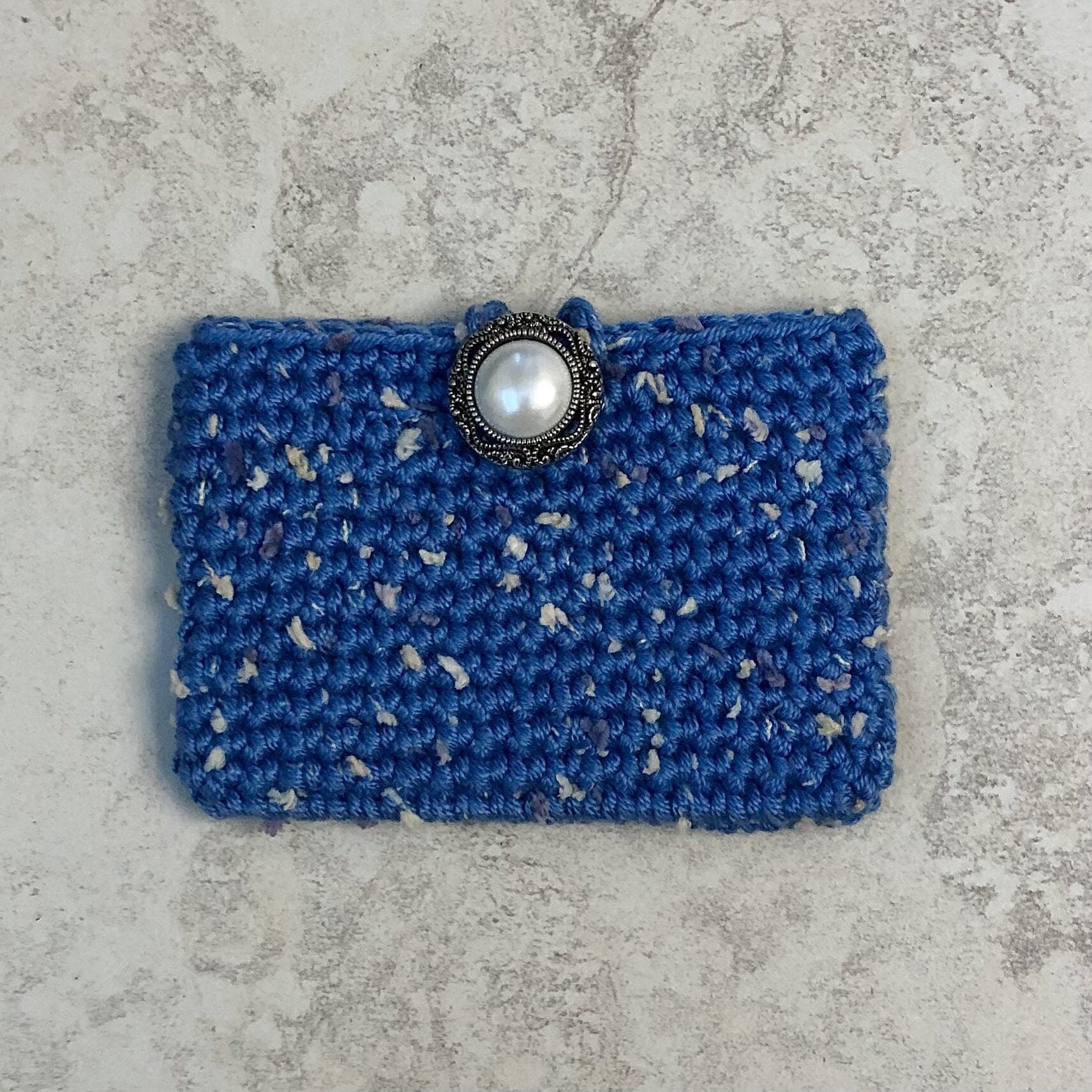 Tweed Pearl Button Wallet - Etsy