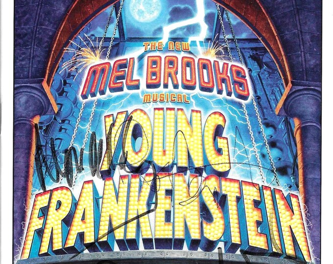 Young Frankenstein, Mel Brooks Musical, 6 Cast Signatures on 8x5 ...