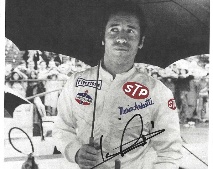 Mario Andretti, Hall of Fame, Signed 4.75x6.5 Photograph - Etsy