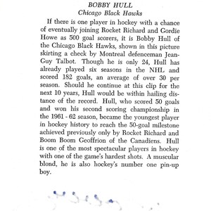 Bobby Hull, Hall of Fame, Signed 5x7 Double Sided Promo Card, PSA/DNA ...