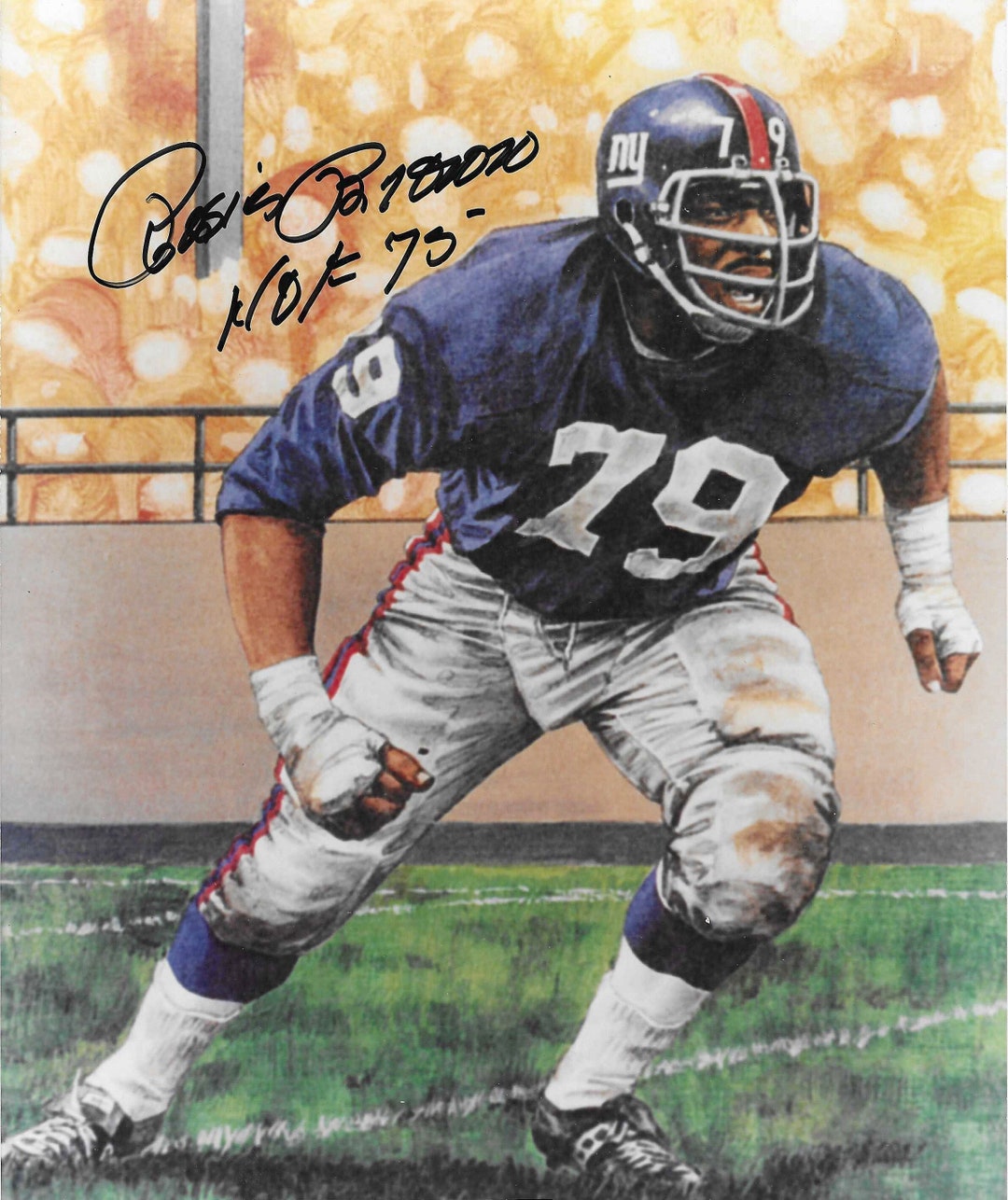 Rosey Brown Hall of Fame N.Y. Giants Signed 8x9.5 - Etsy