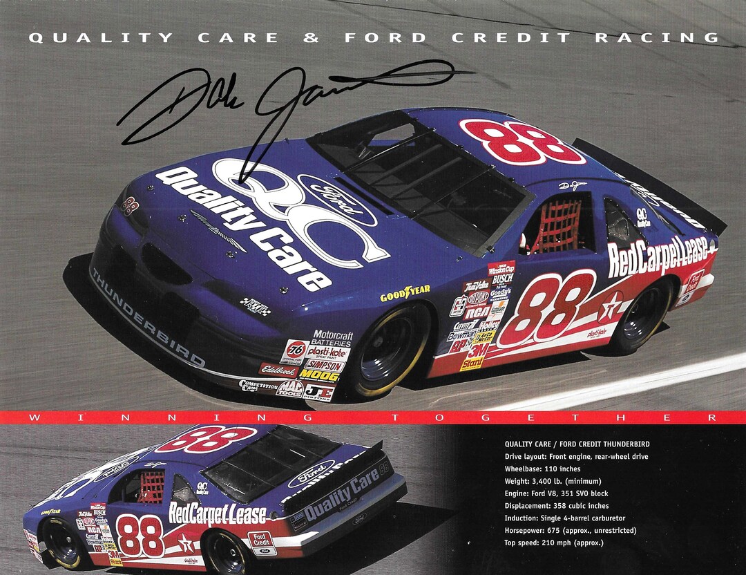 Dale Jarrett, Hall of Fame, Signed 8.5x11 4-page Promo - Etsy