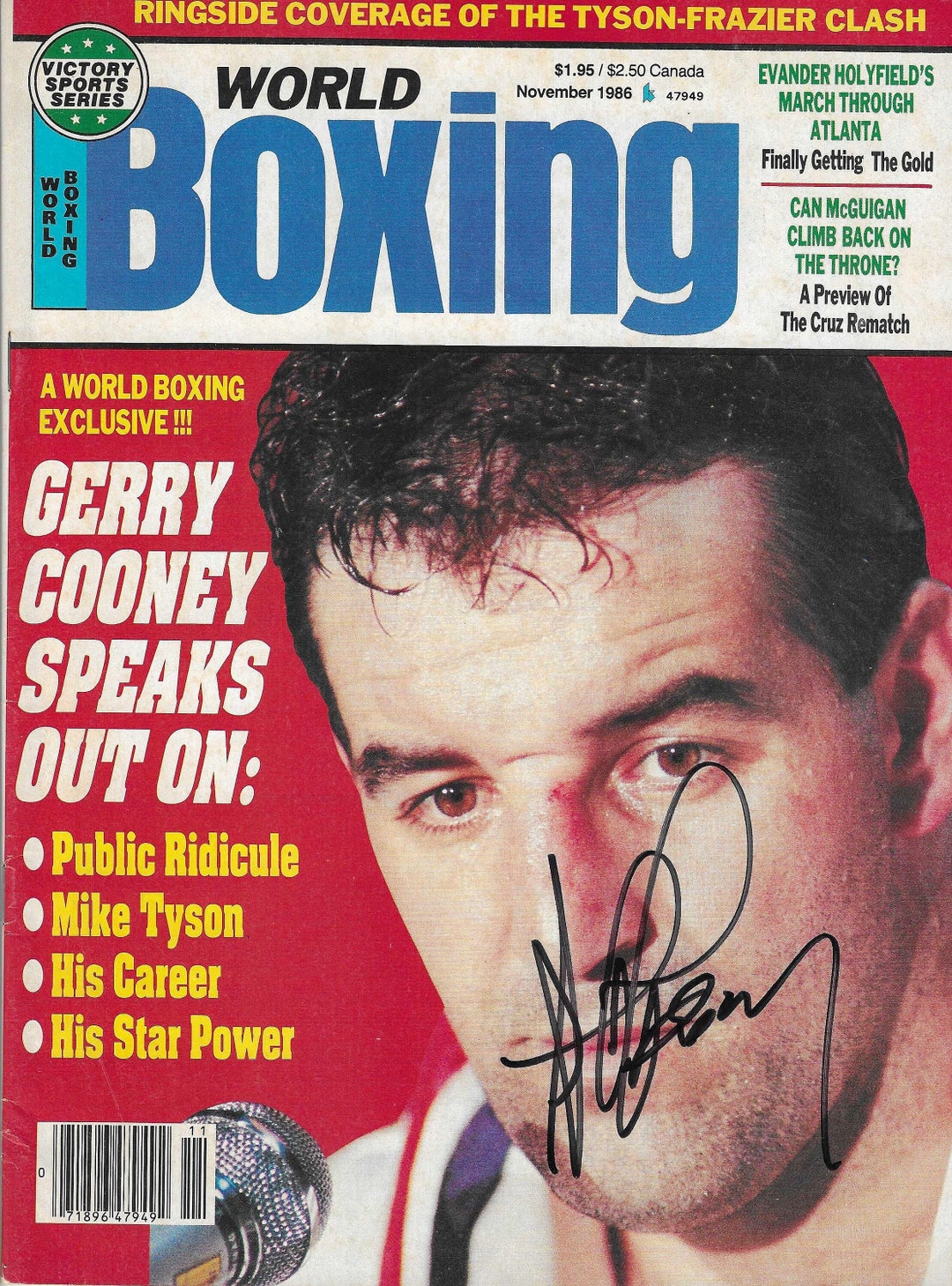 Gerry Cooney, Signed Complete "world Boxing" Magazine, November 1986 - Etsy