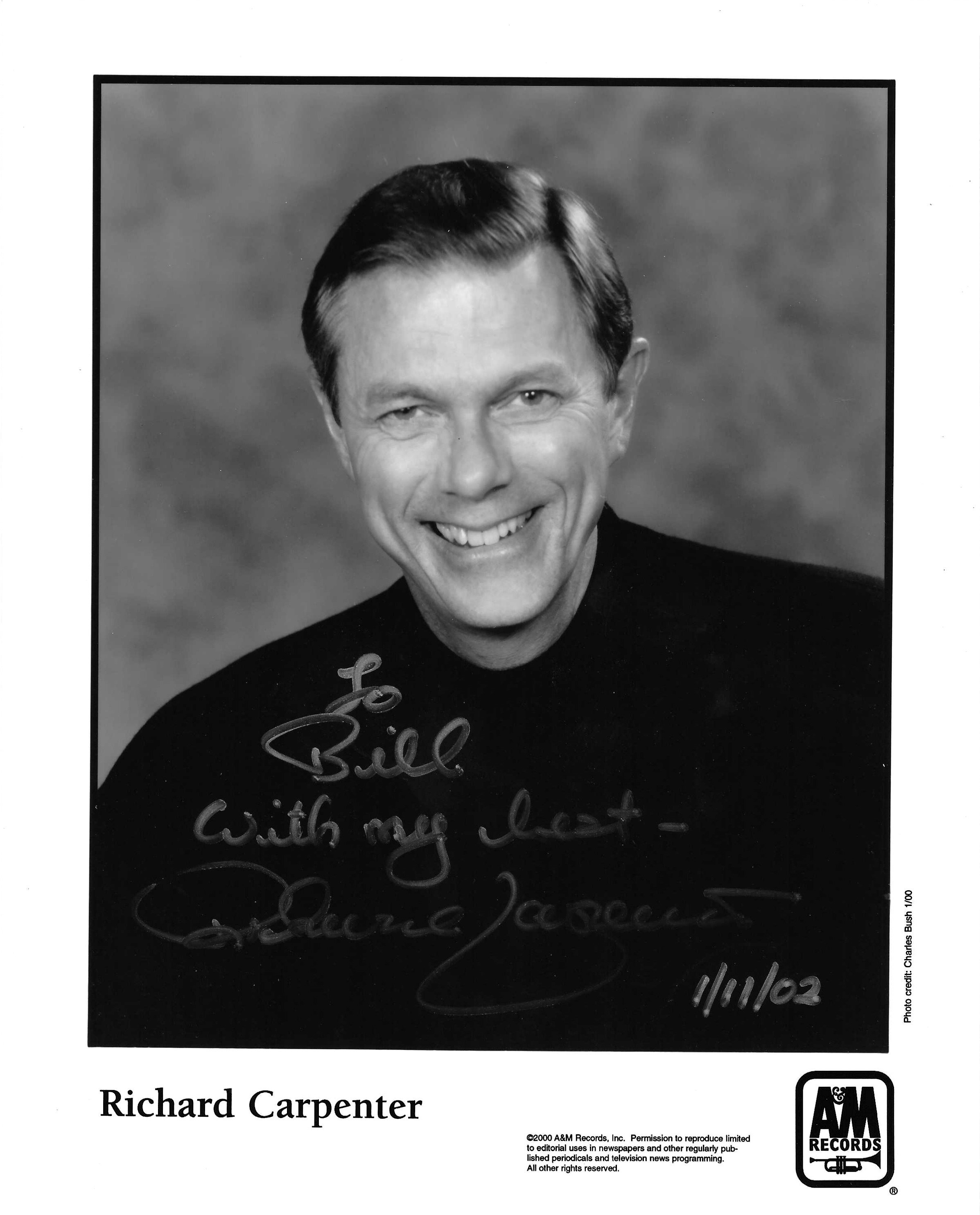 Richard Carpenter, the Carpenters, Signed 8x10 Photograph - Etsy