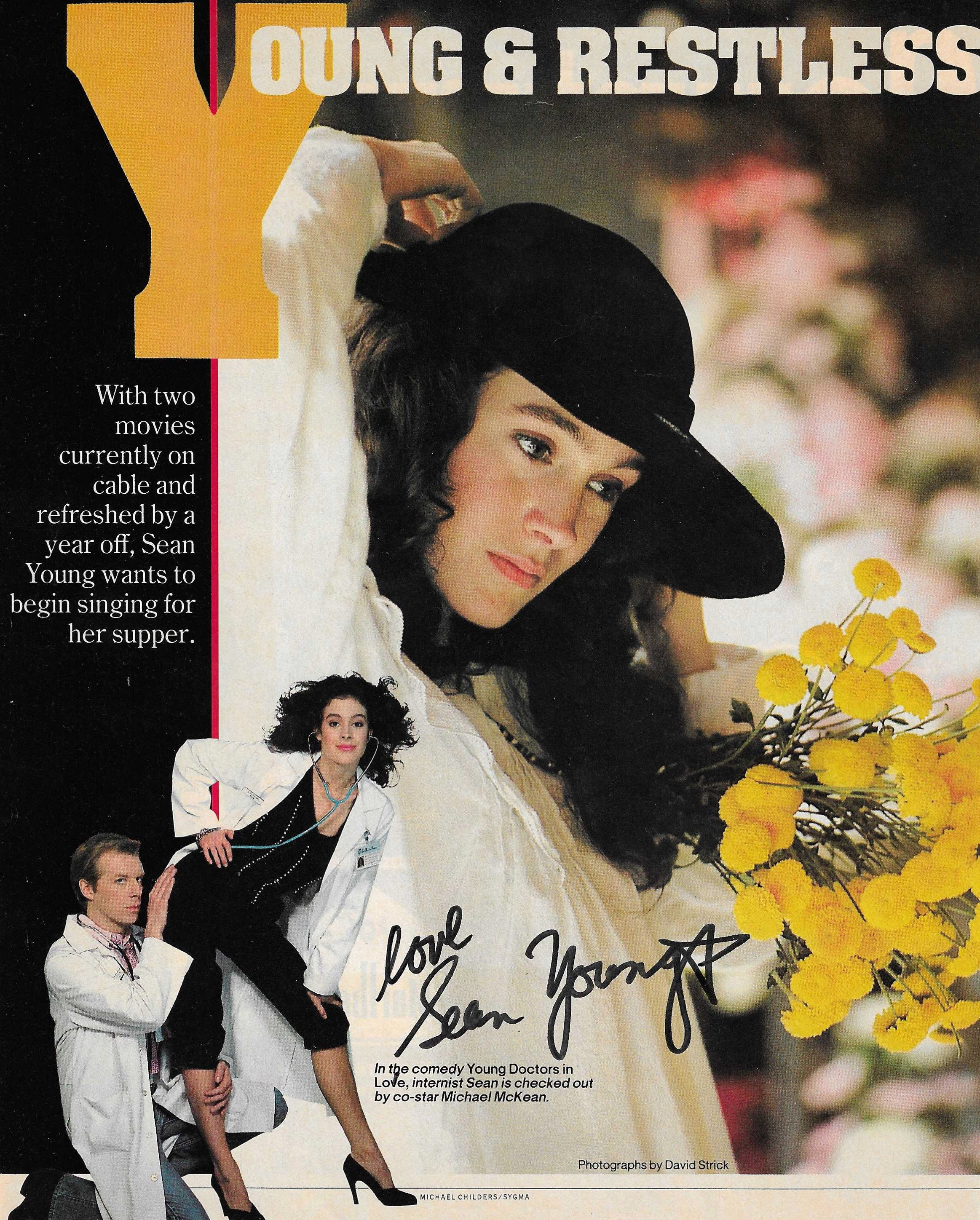 Sean Young Signed 8x10 Signed Magazine Promo for Young - Etsy