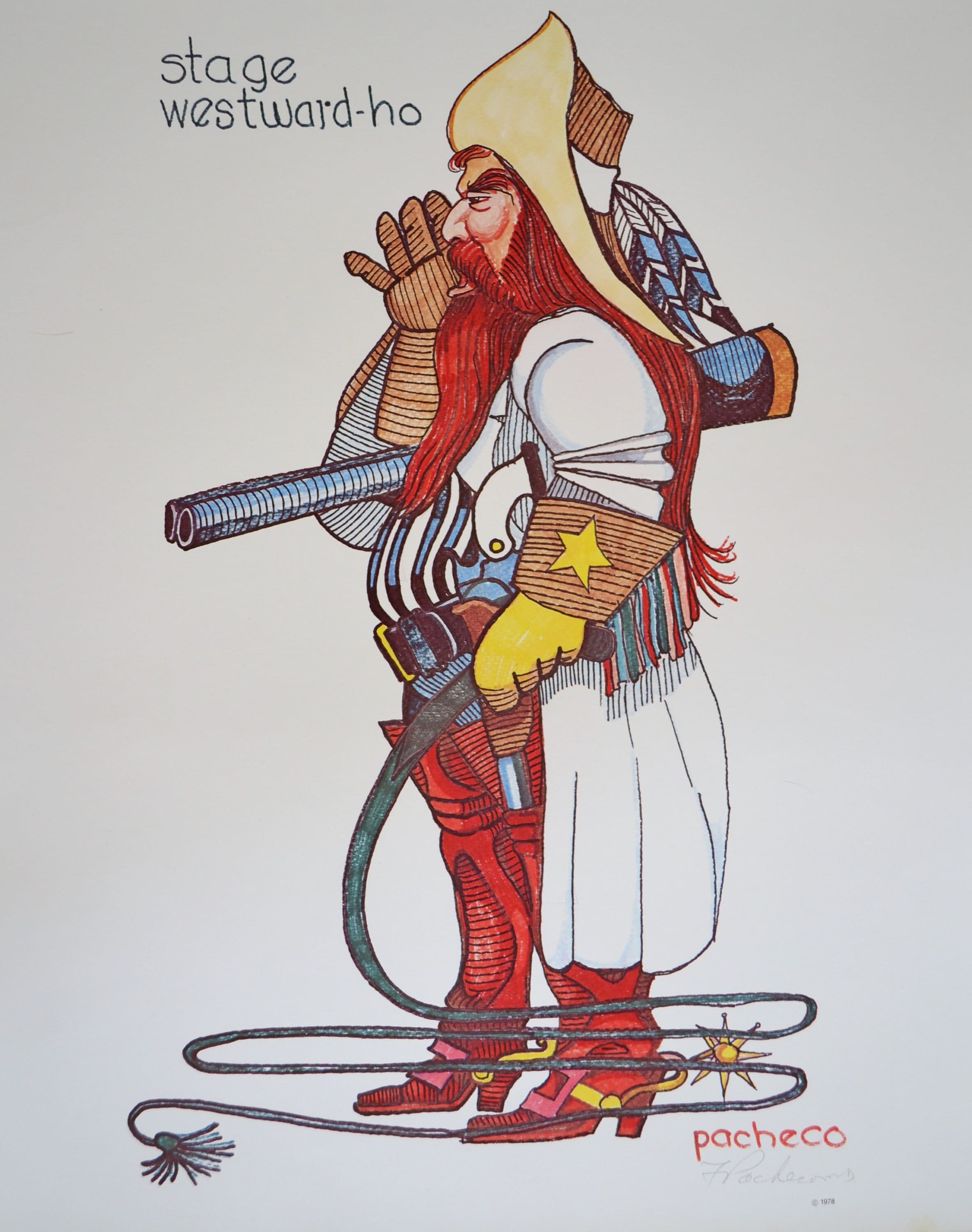 Ferdie Pacheco stage Westward-ho Signed 20x16 Print 1978 - Etsy