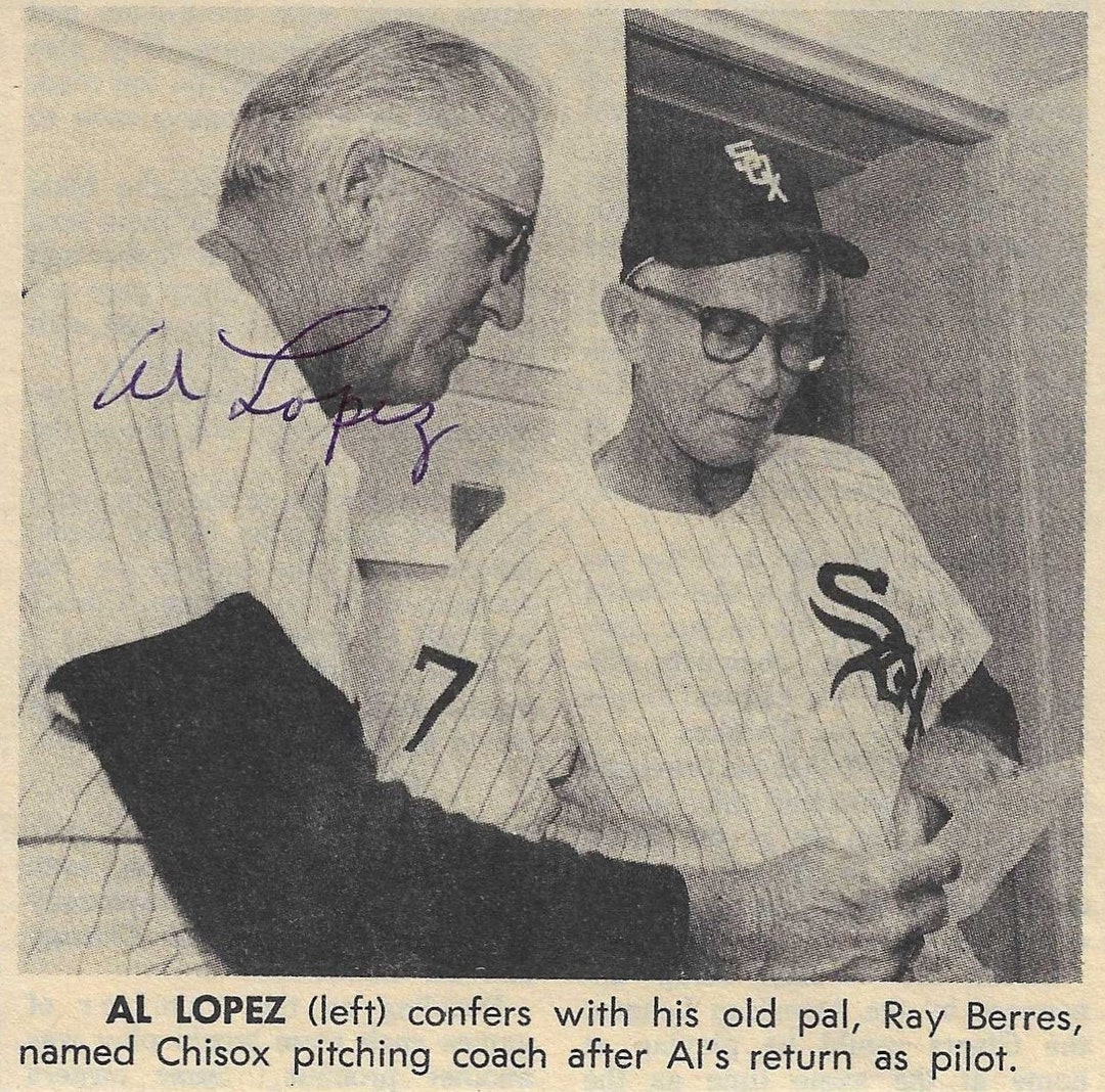 Al Lopez, Hall of Fame, Signed 4x4.25 Original Sporting News Clip 1968 ...