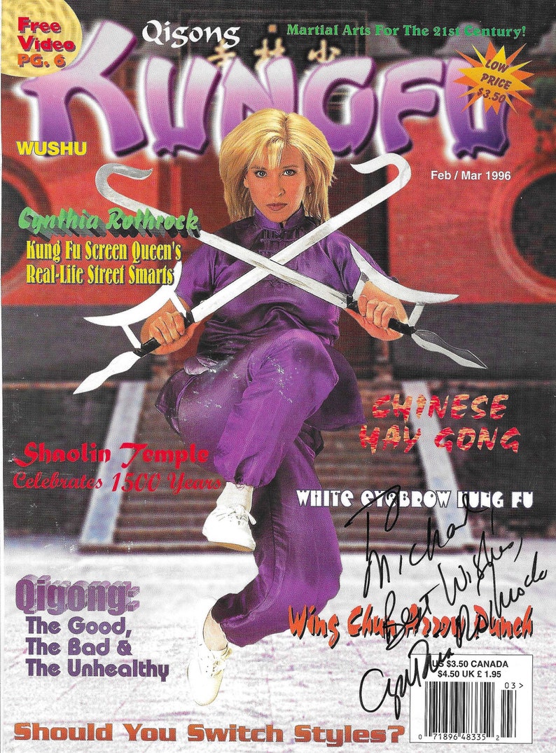 Cynthia Rothrock Signed 8x10.75 Magazine Cover - Etsy