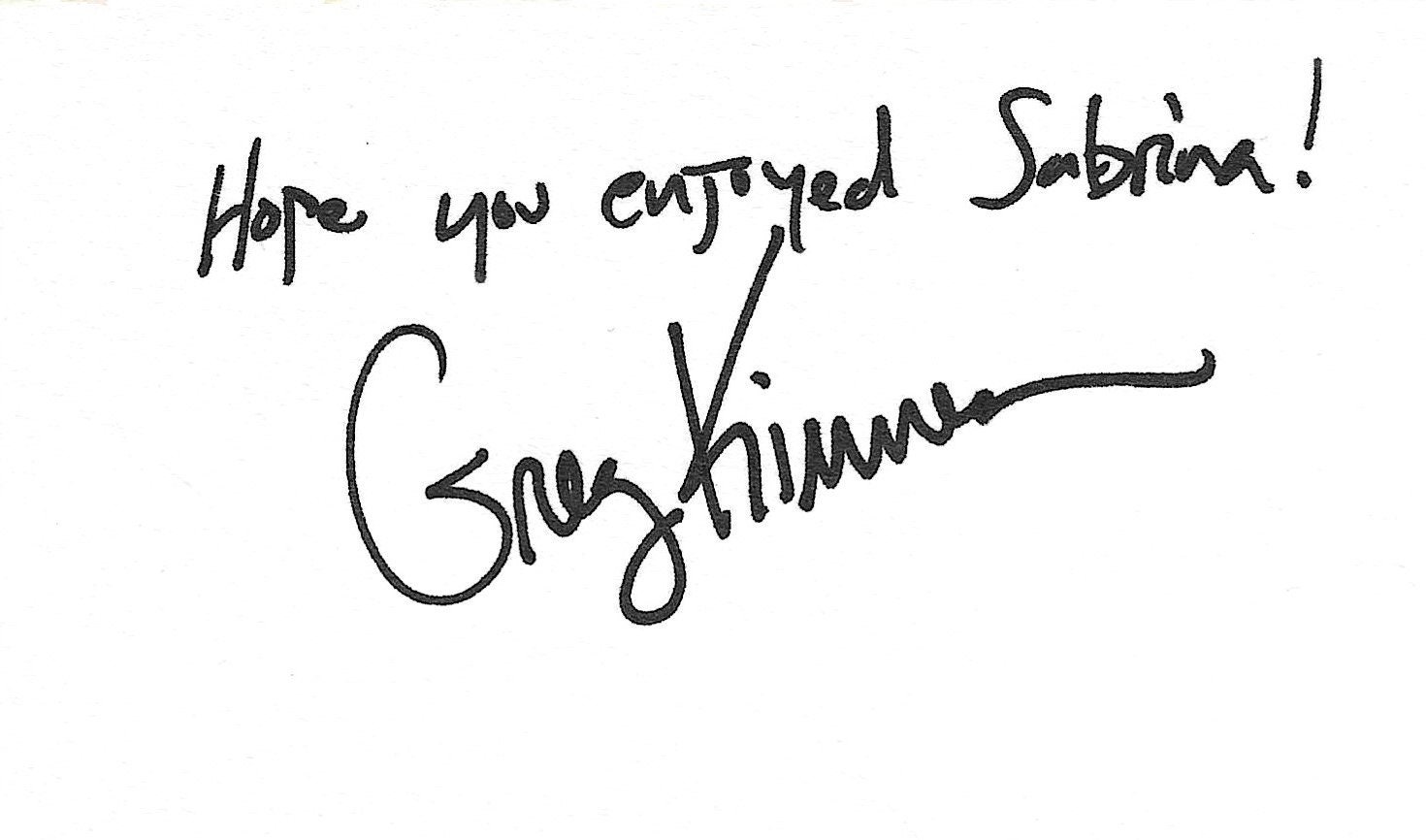 Greg Kinnear Sabrina Signed 8x10 Photograph PLUS a 3x5 - Etsy