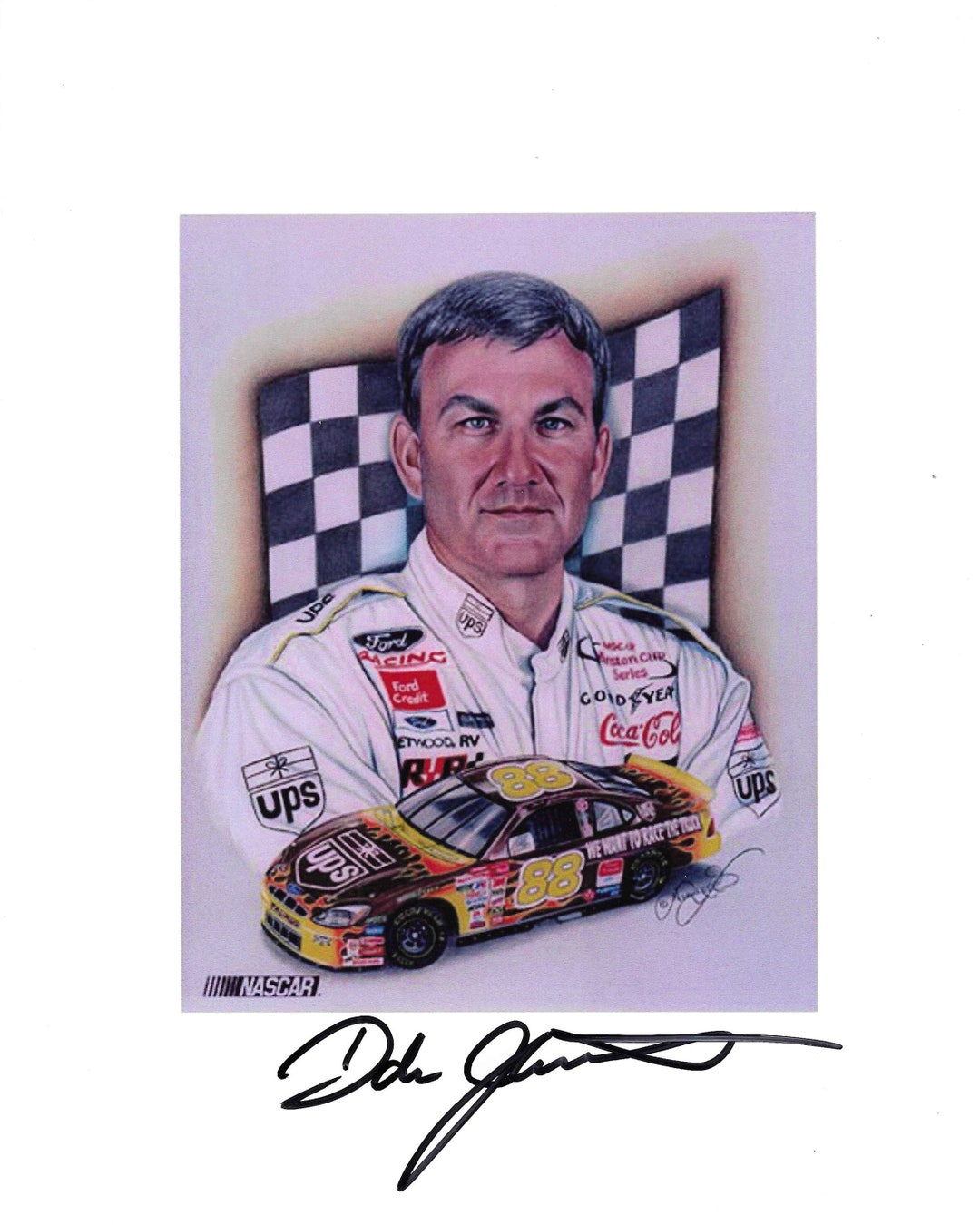 Dale Jarrett, Hall of Fame, Signed 8.5x11 Photograph - Etsy
