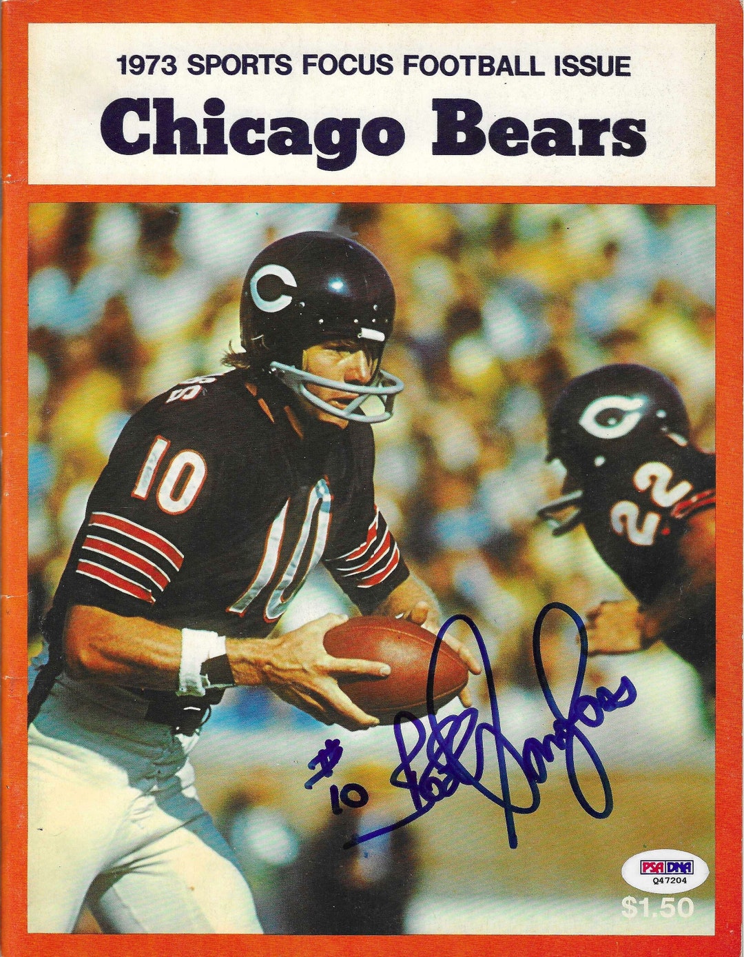 Bobby Douglass, Signed Chicago Bears 1973 Sports Focus Football Issue ...