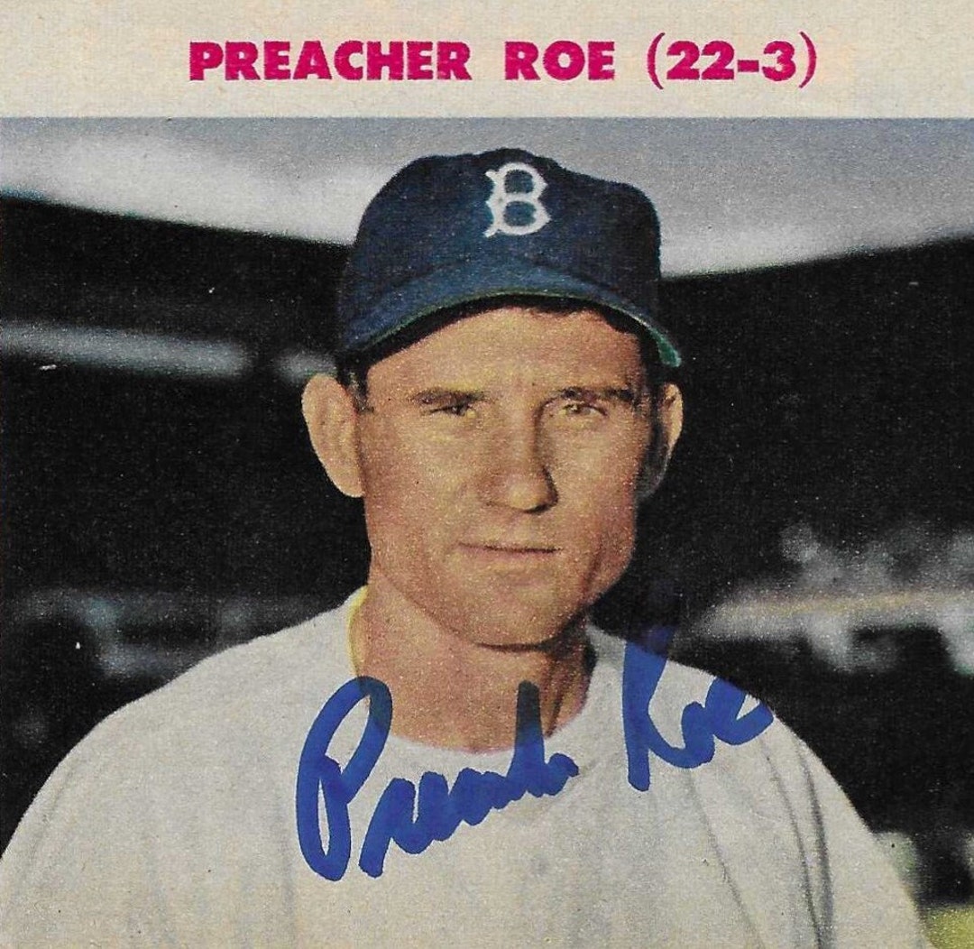 Preacher Roe, Signed 3.25x3.25 Original Sport Magazine Clip 1952 - Etsy