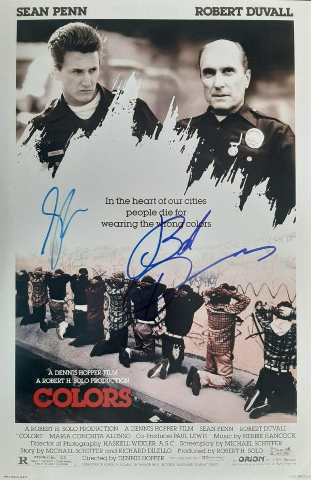 Robert Duvall, Sean Penn "colors" Signed 12x18 Movie Poster - Etsy