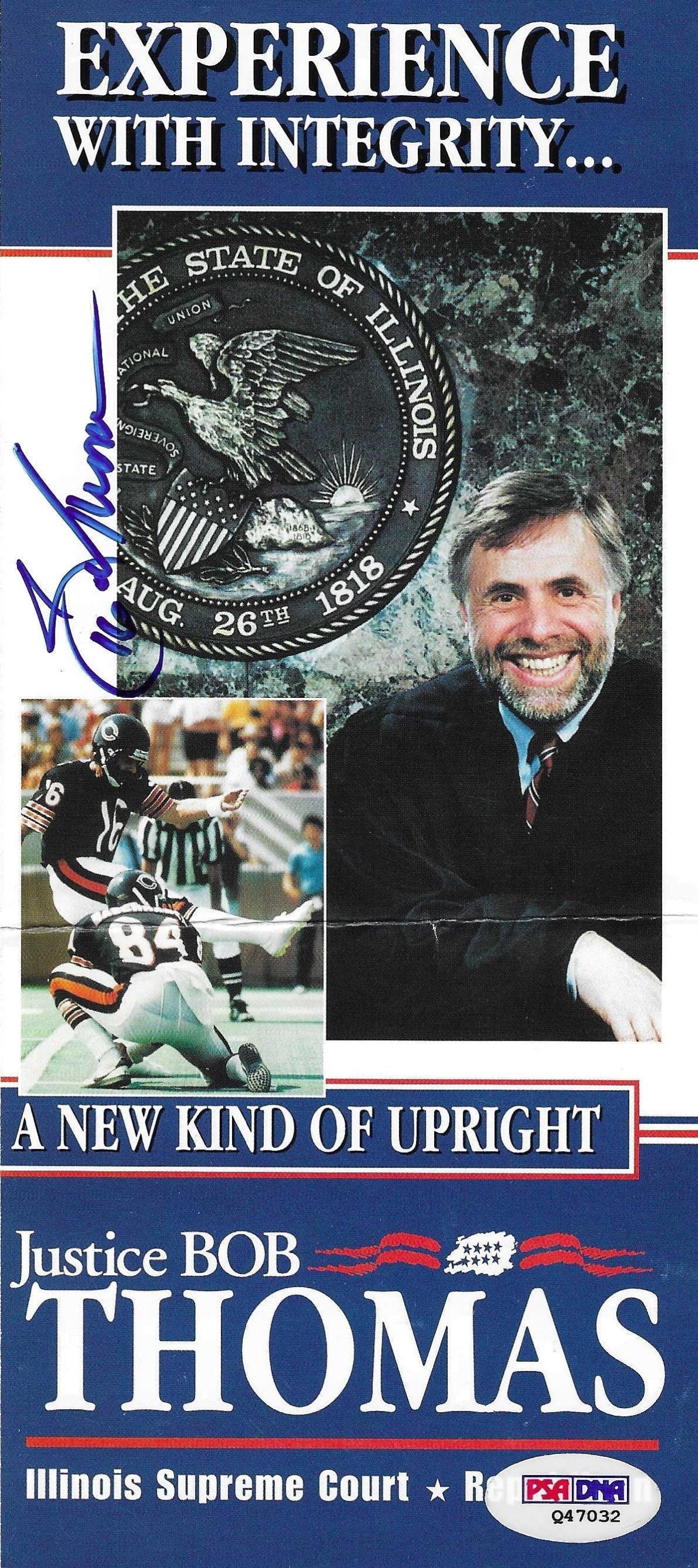 Bob Thomas Former Chief Justice Football Player Signed 9x4 - Etsy