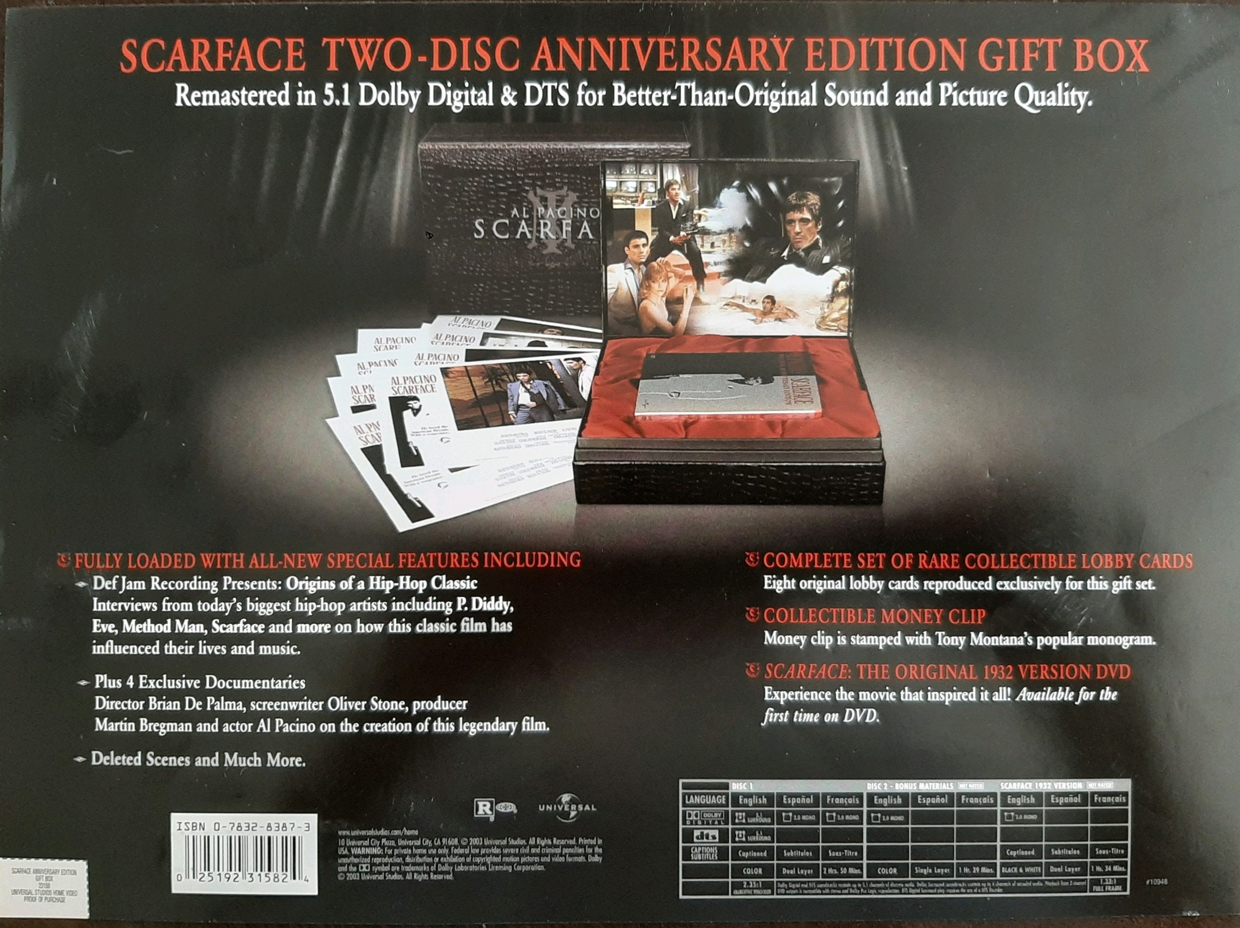 Al Pacino, Scarface Two-disc Anniversary Edition Gift Box NEW - Etsy
