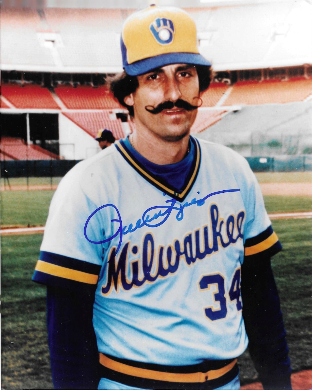 Rollie Fingers, Hall of Fame, Milwaukee Brewers, Signed 8x10 Photograph ...