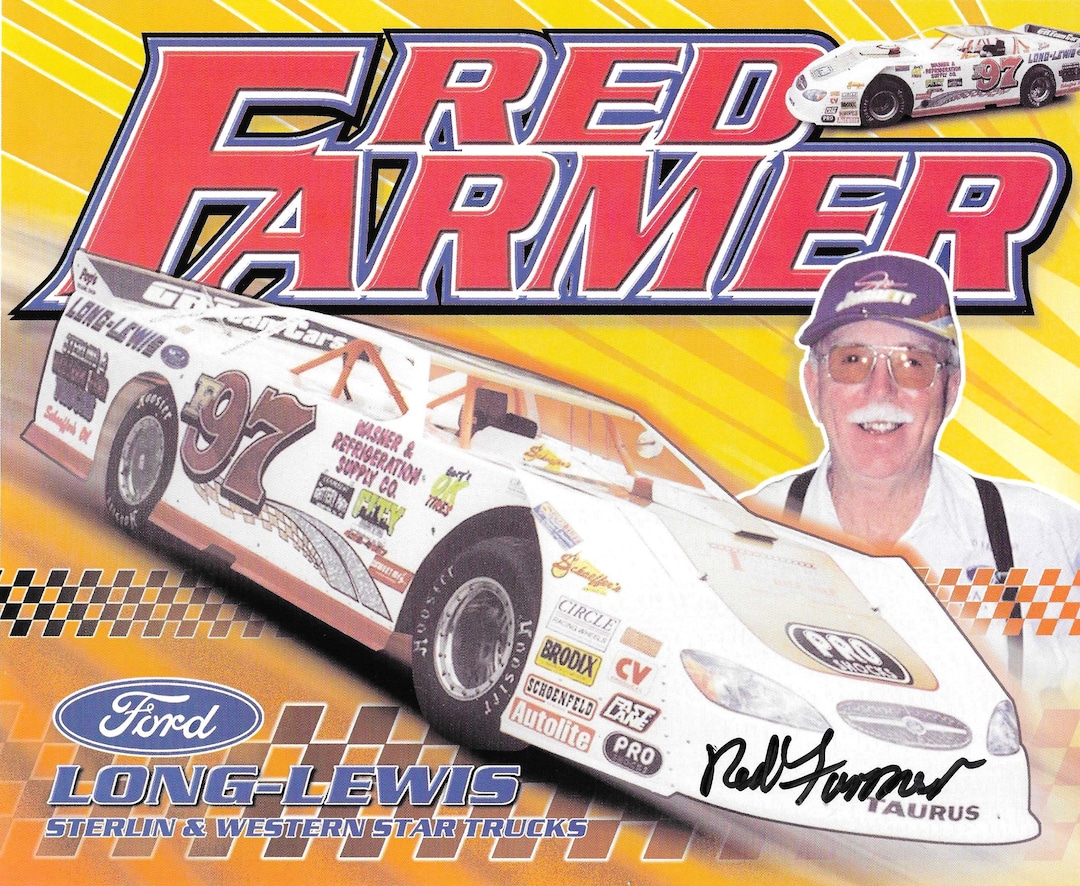 Red Farmer, Hall of Fame, Signed 8x10 Double Sided Promo Card - Etsy