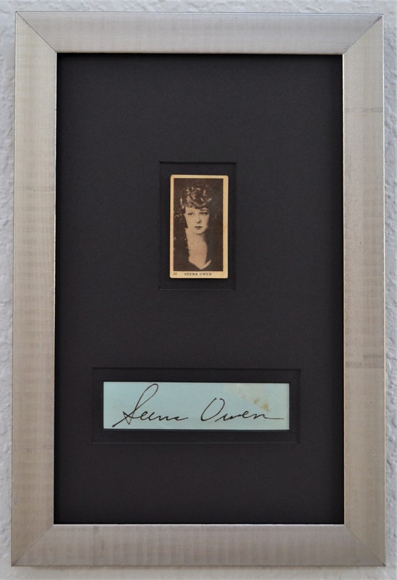 Seena Owen Signature Set With Tobacco Card 13 X 9 | Etsy