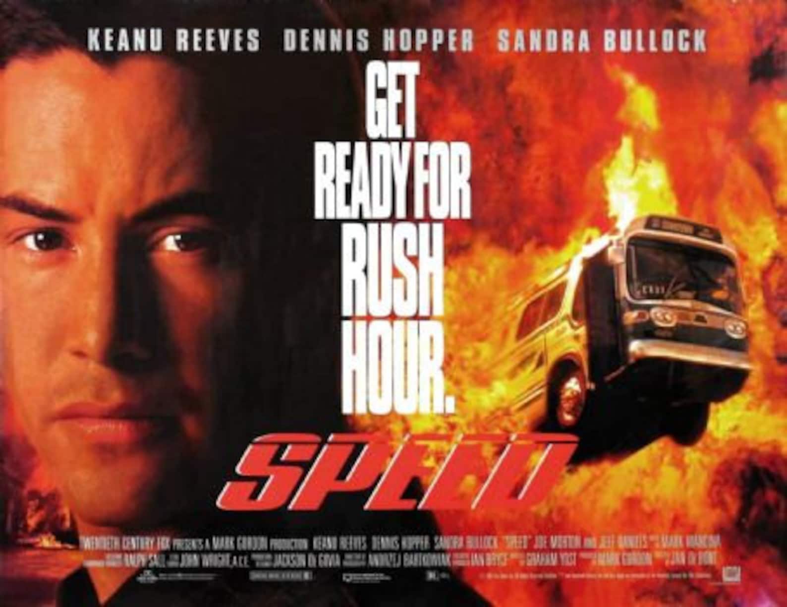 Speed, Keanu Reeves, Sandra Bullock, Original 34x44 Movie Poster - Etsy