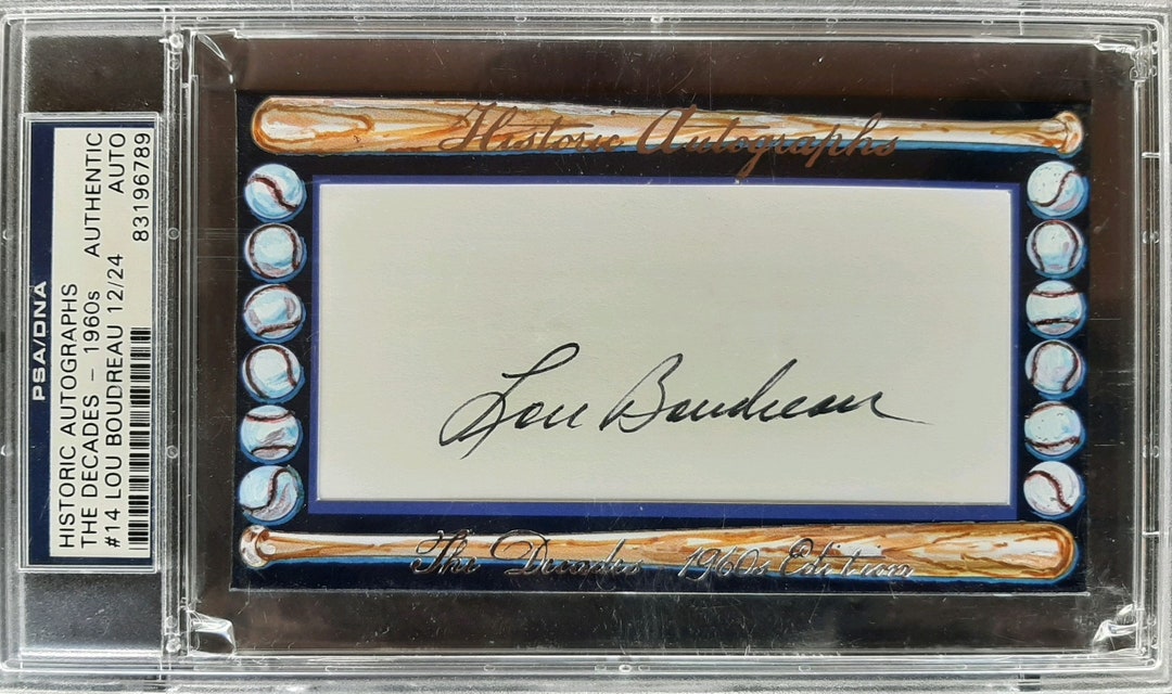 Lou Boudreau, Signed 3x5 Historic Autographs, the Decades 1960's 14 ...