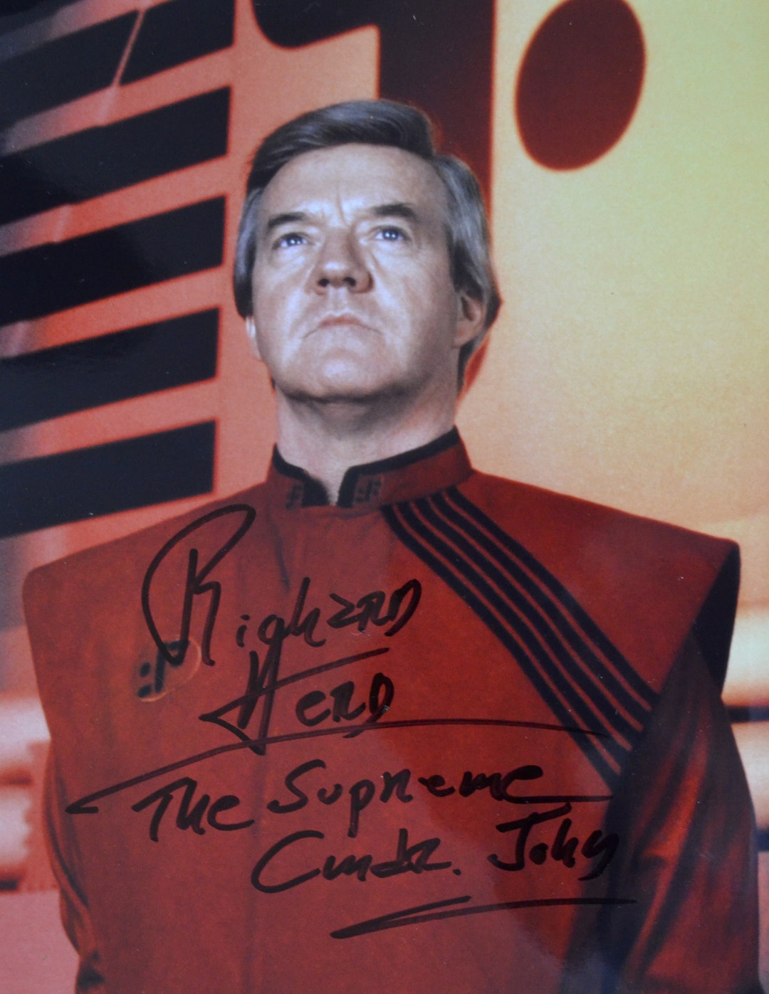 Richard Herd, V, John Supreme Commander, Signed 8x10 Photograph - Etsy