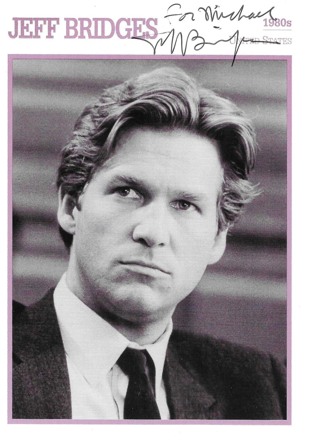 Jeff Bridges, Signed 5x7 Double Sided Hollywood Collector Card - Etsy