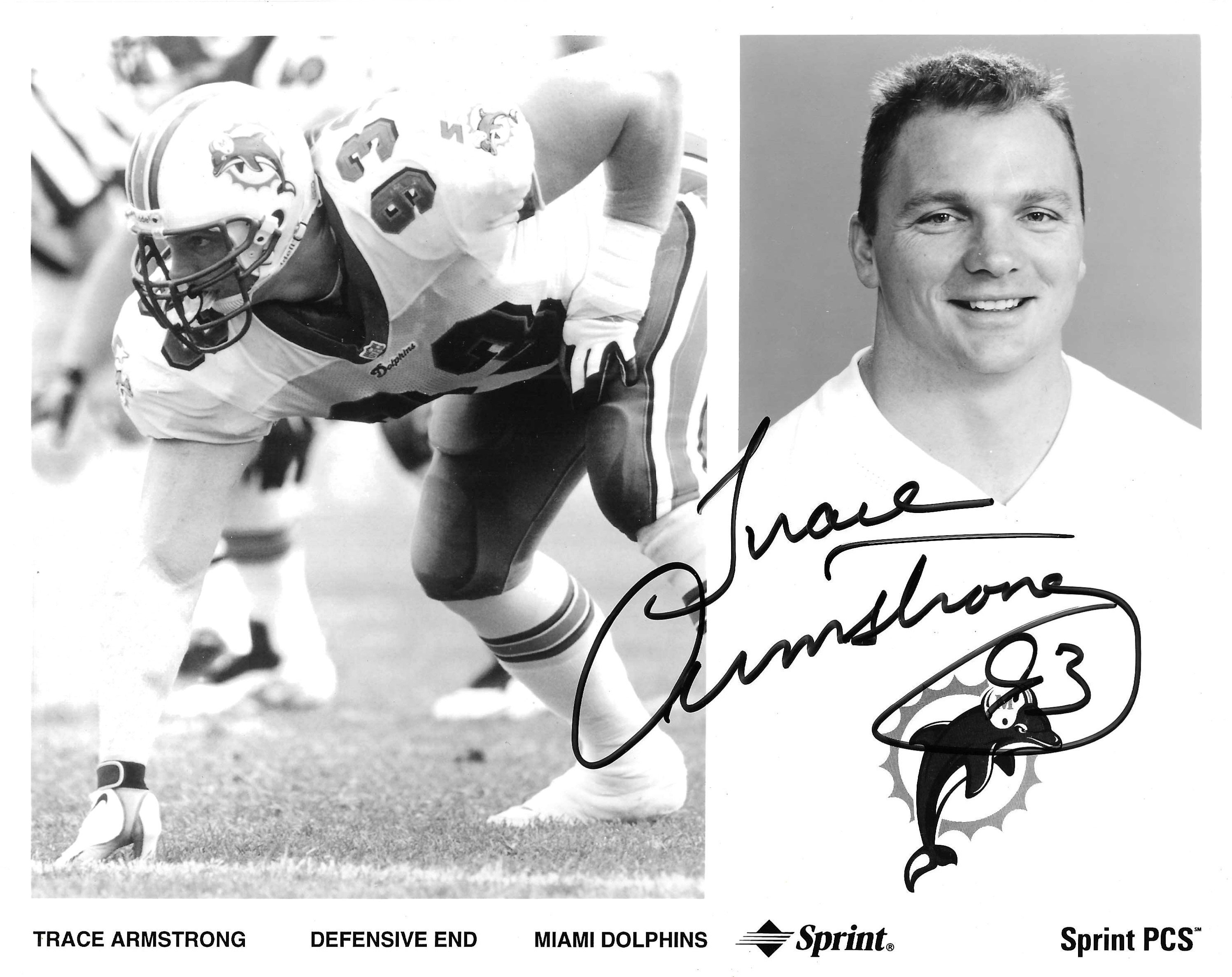 Trace Armstrong Miami Dolphins Signed 8x10 Photograph - Etsy