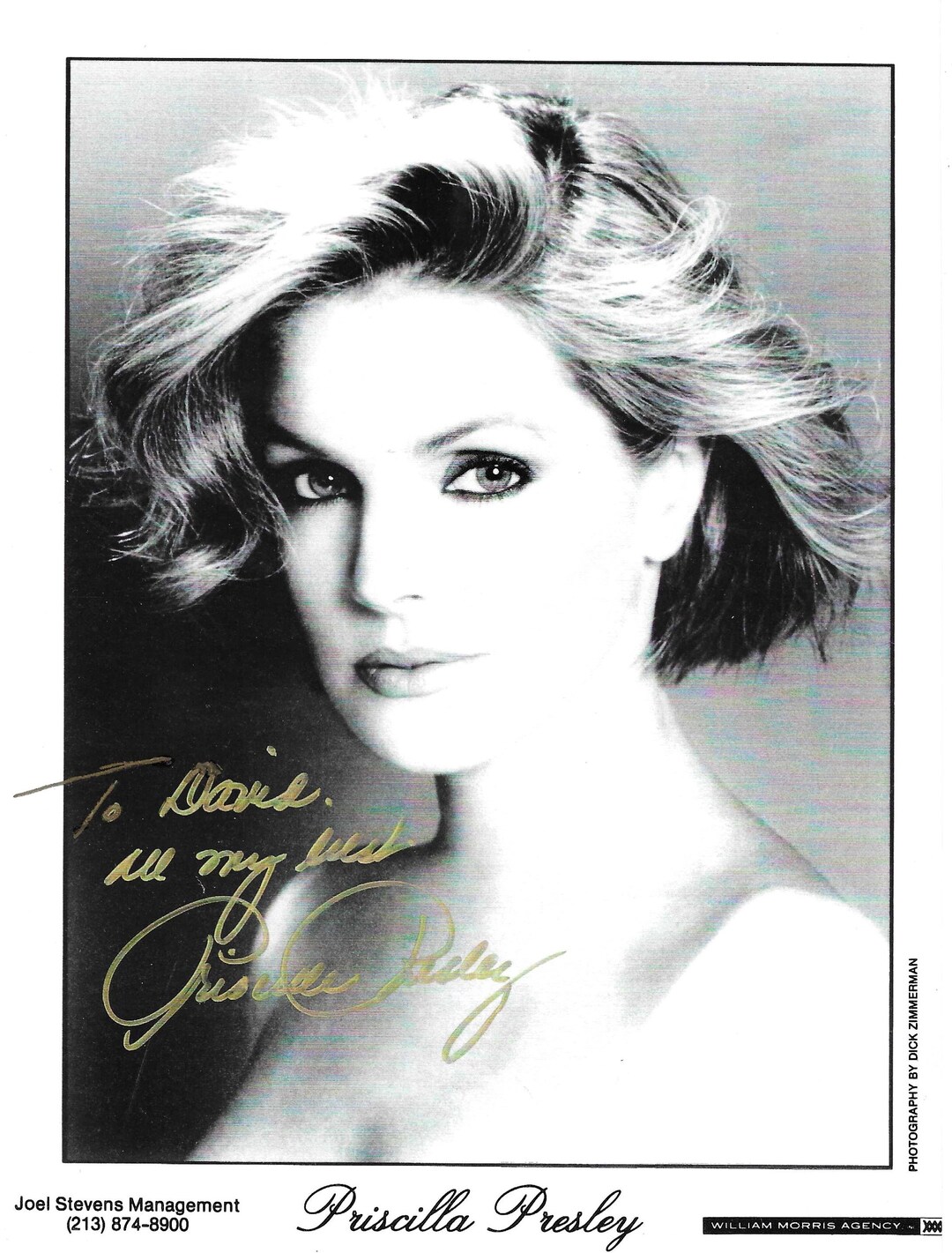 Priscilla Presley, fotografía firmada de 7x10 - Etsy España