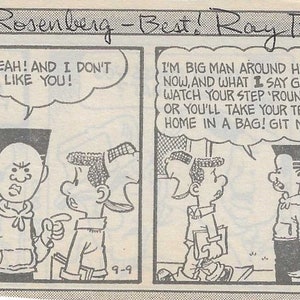 Ray Billingsley, Cartoonist, Signed 2.5x6.5 Curtis Comic Strip, PLUS ...