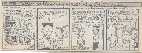 Ray Billingsley Cartoonist Signed 2.5x6.5 Curtis Comic | Etsy