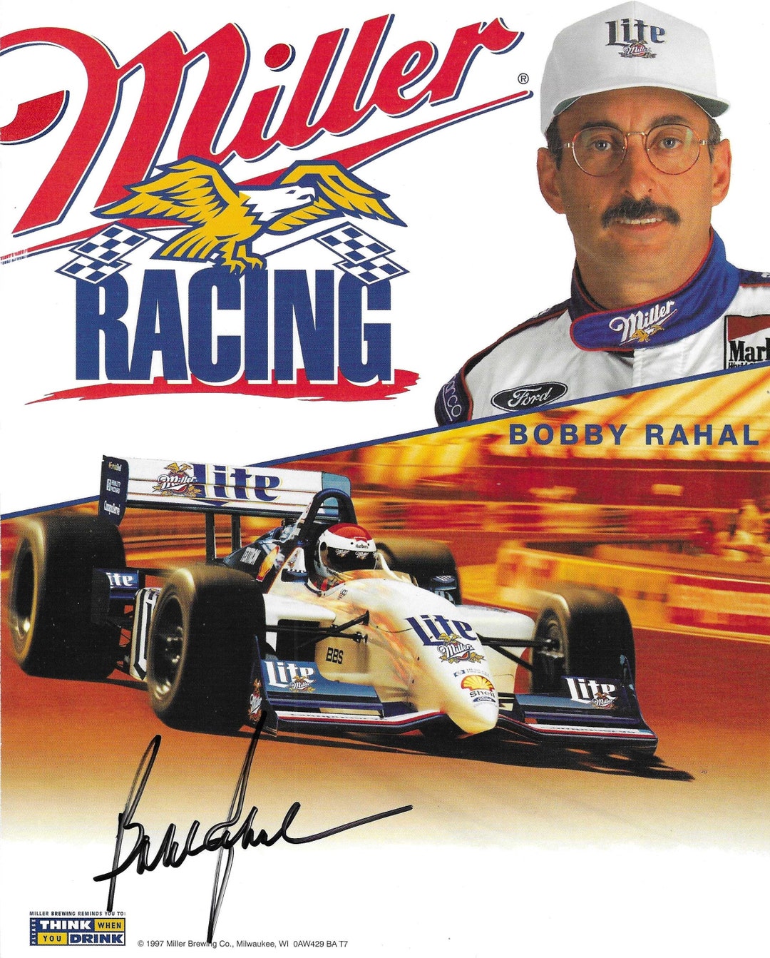 Bobby Rahal, Hall of Fame, Signed 8x10 Double Sided Promo Card - Etsy