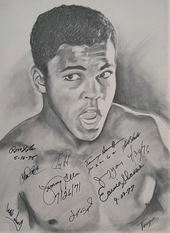 Muhammad Ali Rare Lithograph Signed by 9 Opponents and | Etsy
