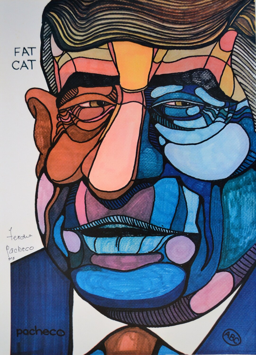 Ferdie Pacheco "fat Cat" Howard Cosell, Signed 20x16 Print 1978 - Etsy