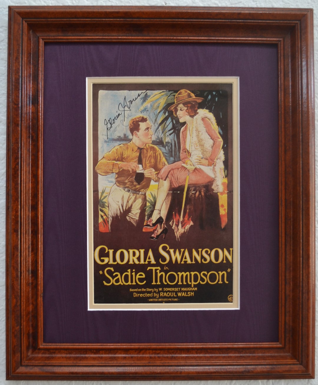 Gloria Swanson, Raoul Walsh, Original Signatures 17″ X 14″ Framed - Etsy