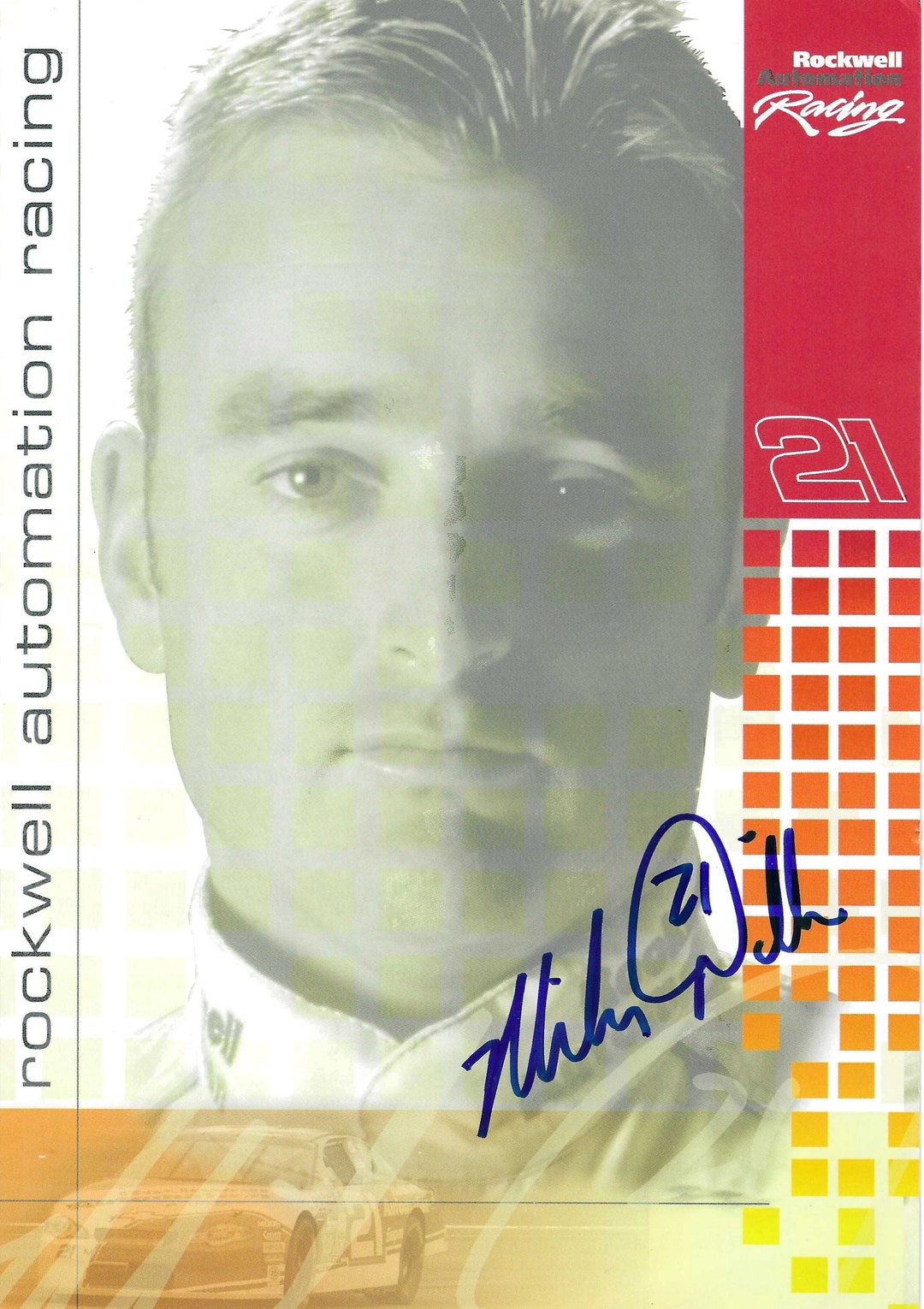 Mike Dillon, NASCAR, Signed 7x10 Double Sided Promo Card - Etsy