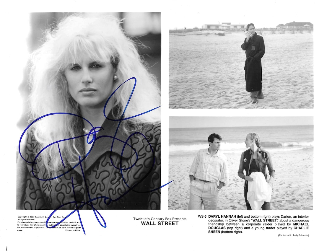 Daryl Hannah, Wall Street, Signed 8x10 Photograph - Etsy