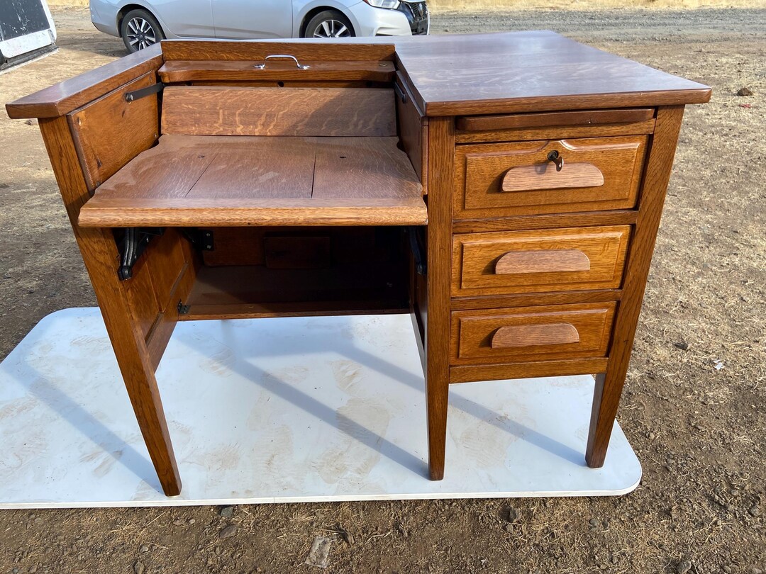 Antique Type Writer Desk Some Imperfections - Etsy