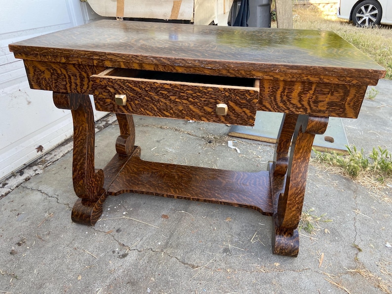 Antique Reproduction Mission Arts and Crafts Mission Style Wood Veneer ...