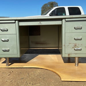 Steelcase Vintage Metal Tanker Desk See Pictures for Details - Etsy
