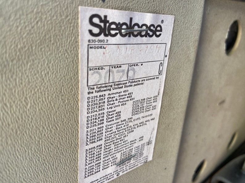 Steelcase Vintage Swivel Desk Chair Some Imperfections - Etsy