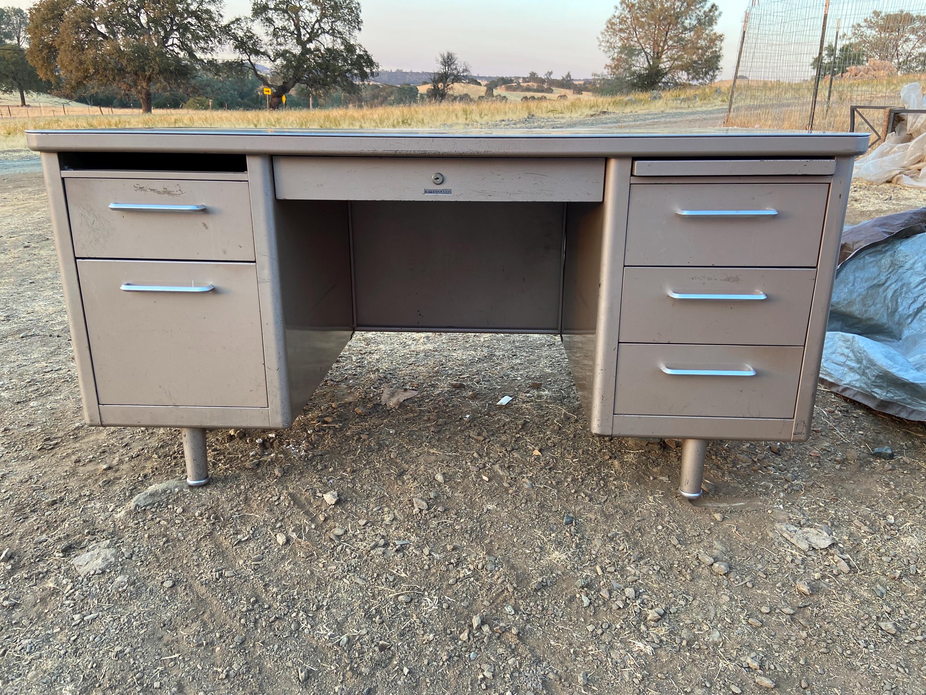 Steelcase Metal Tanker Desk Needs Restoration - Etsy