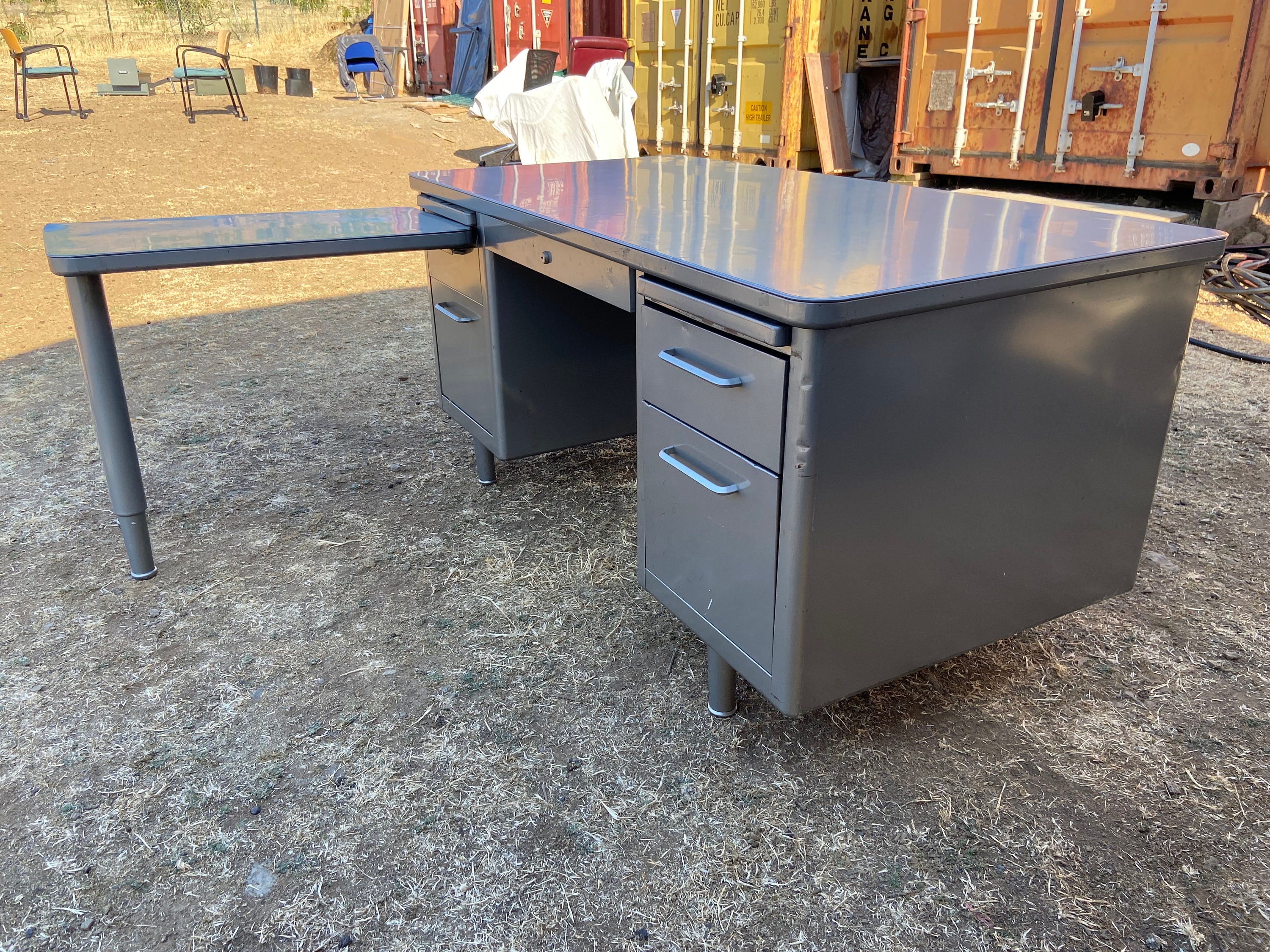 Steelcase Vintage Mid Century Modern L Shape Desk With Return - Etsy