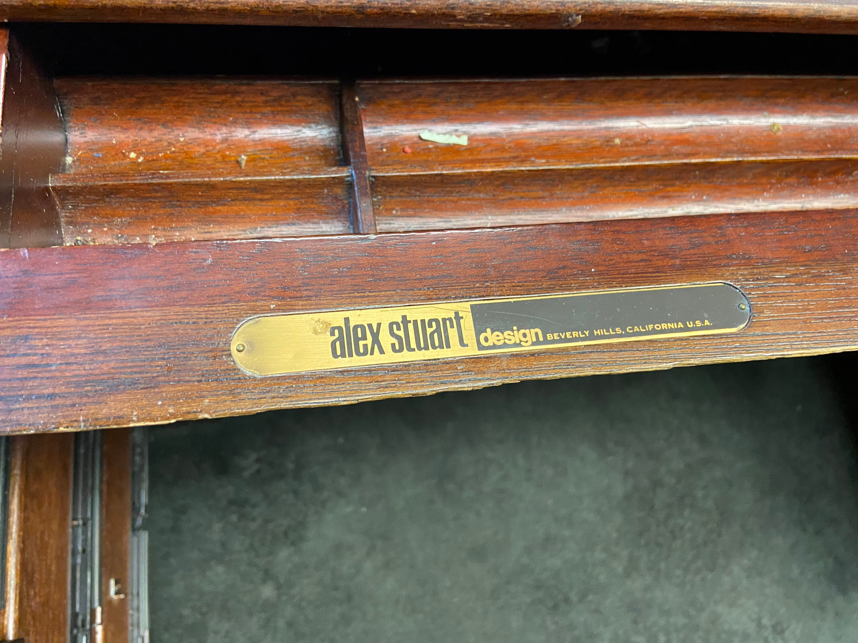 Alex Stuart Design Inc Vintage Campaign Style Leather Top Desk Like ...