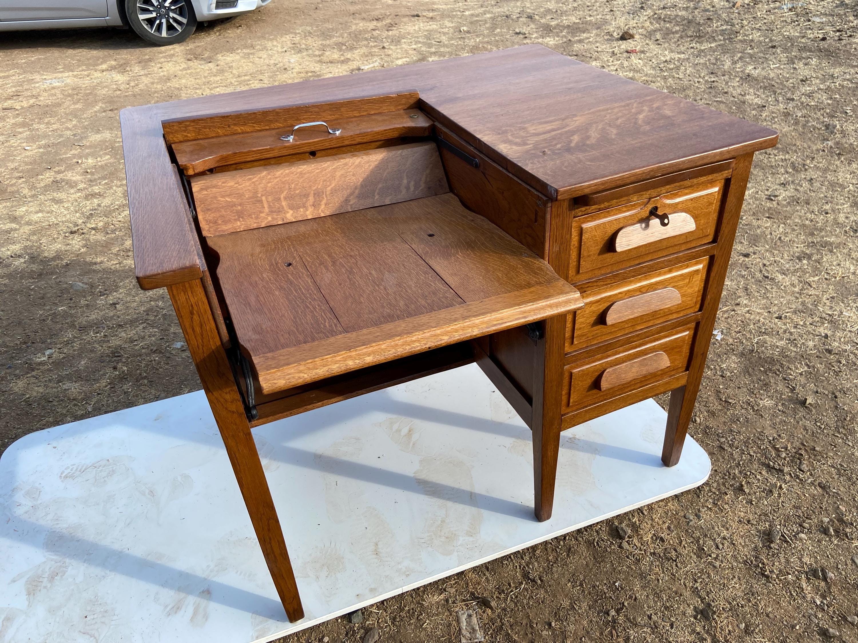 Antique Type Writer Desk Some Imperfections - Etsy