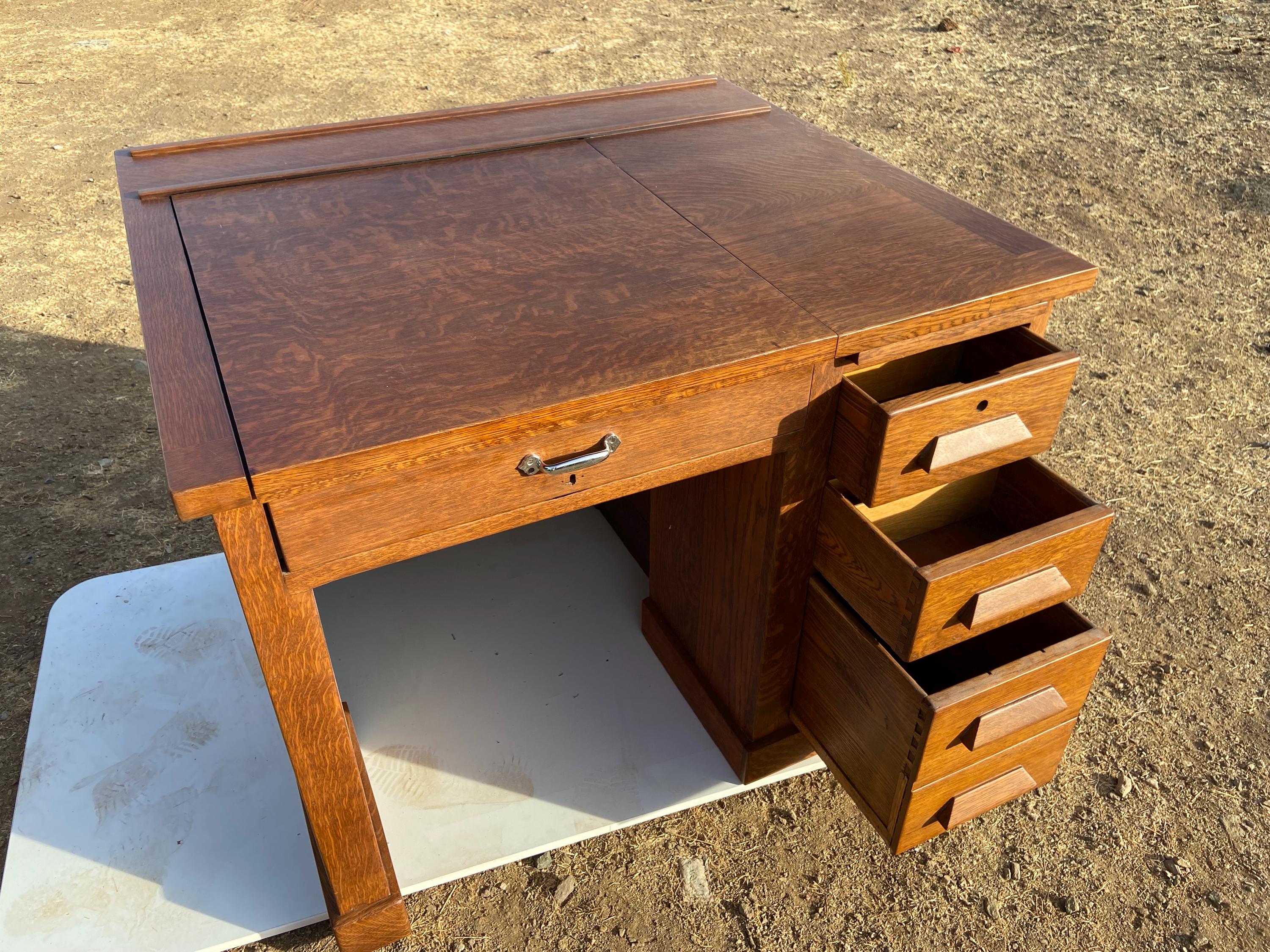 Antique Typewriter Oak Desk - Etsy